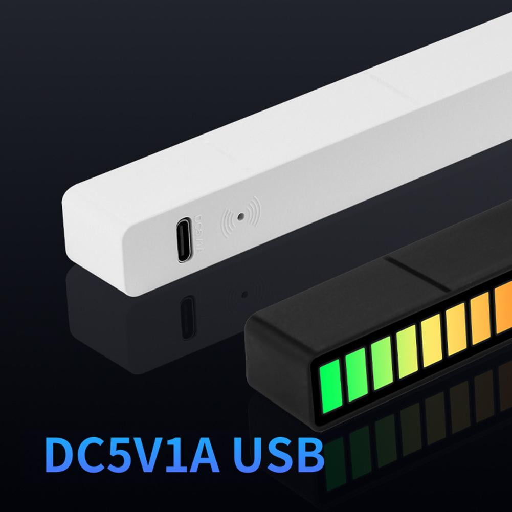 Lámpara RGB LED Rhythm Light Music Sound Control Pickup Lamps (B Black ...