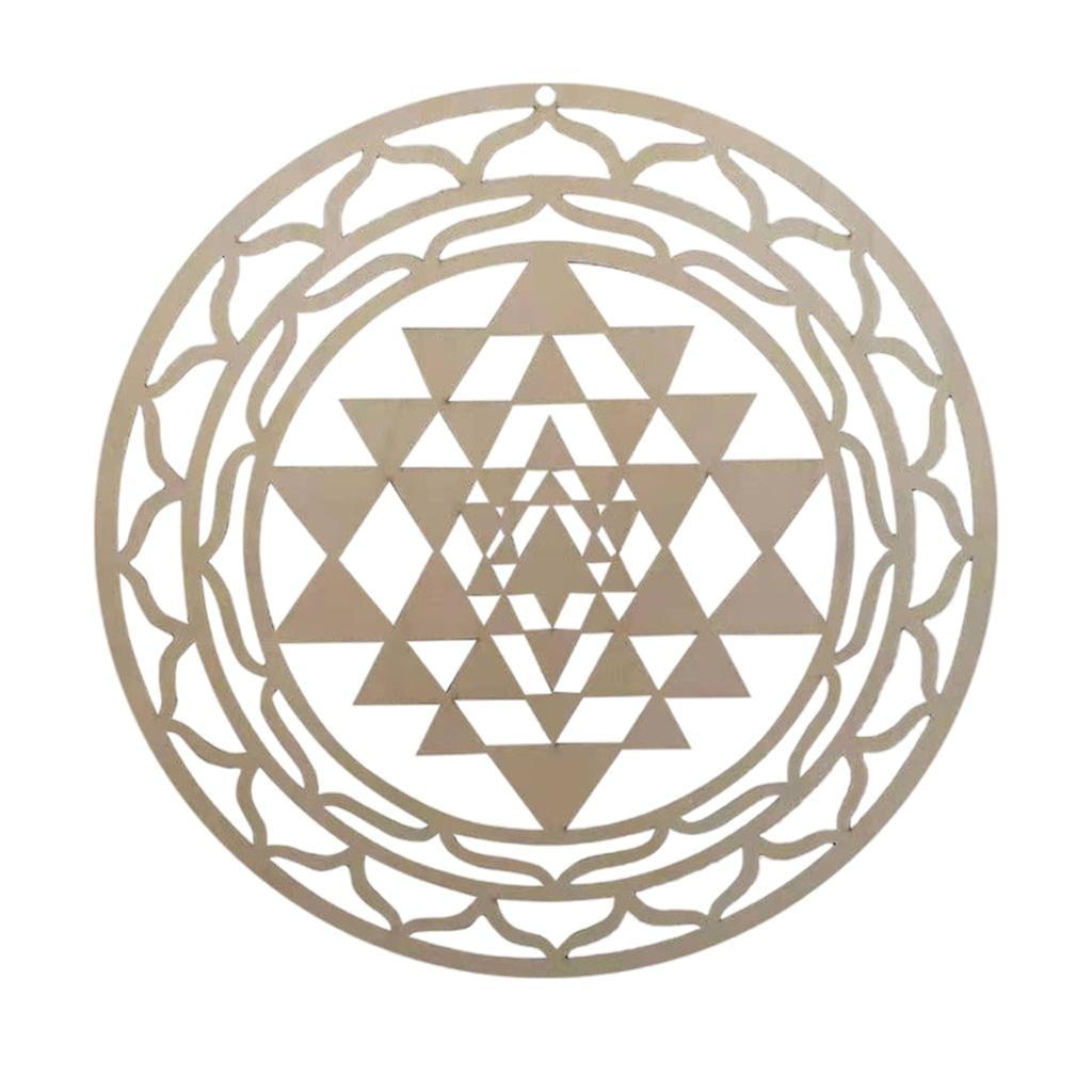 11"""" Wood Wall Art Mandala Sacred Geometry for Meditation - Walmart.com