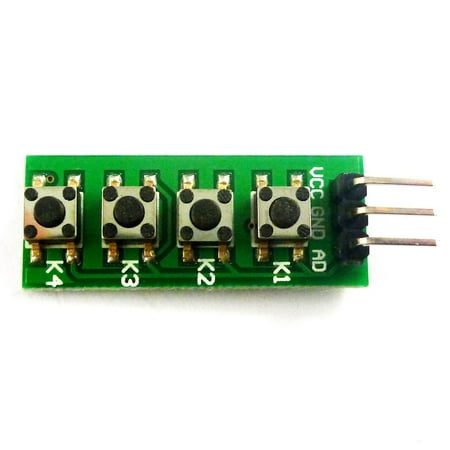 3-12V KC11B04 4 Key Analog Buttons Switch AD Keypad Board ADC Port Keyboard for Arduino UNO ...