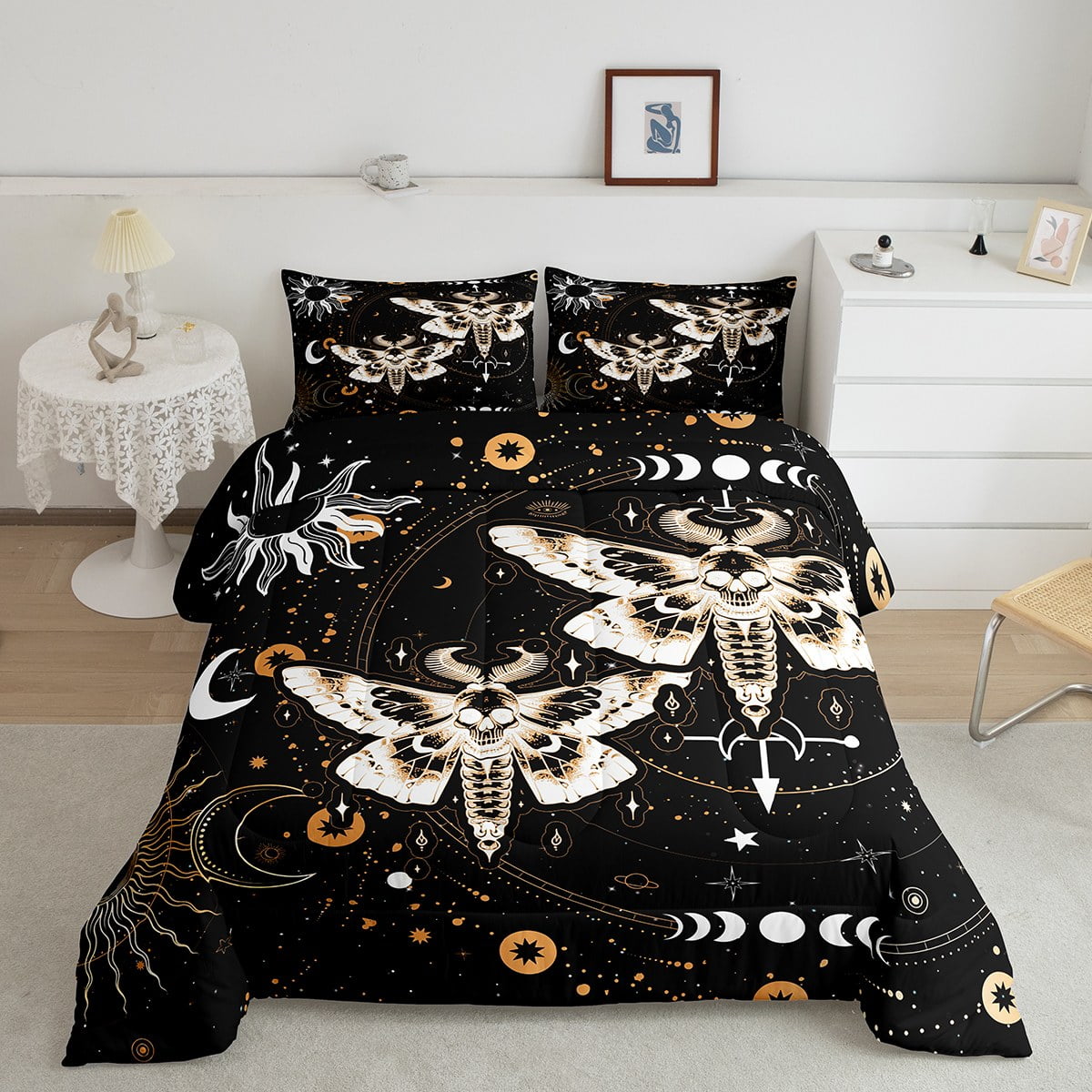 Click here for Erosebridal Bohomian Moth Bedding Sets Queen With... prices