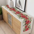 Christmas Poinsettia Table Runner 90 Inches Long Farmhouse Dress ...