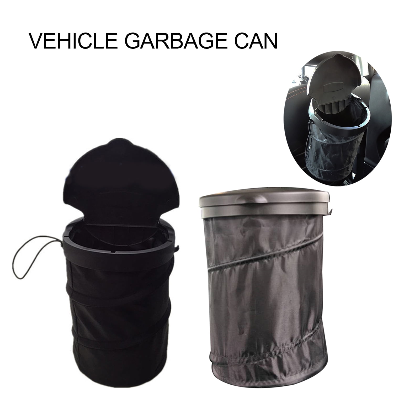 SPRING PARK Traveling Portable Car Garbage Can Collapsible Trash Bag ...