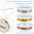 3 Rolls 3 Colors Copper Jewelry Craft Wire Round for Beading Jewelry ...