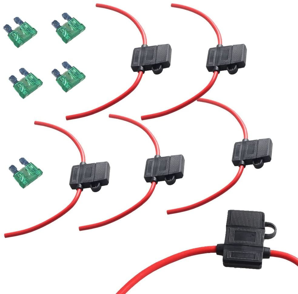 Etopars™ 5 X 12 Gauge ATC Fuse Holder Box In-Line AWG Wire Copper 12V ...