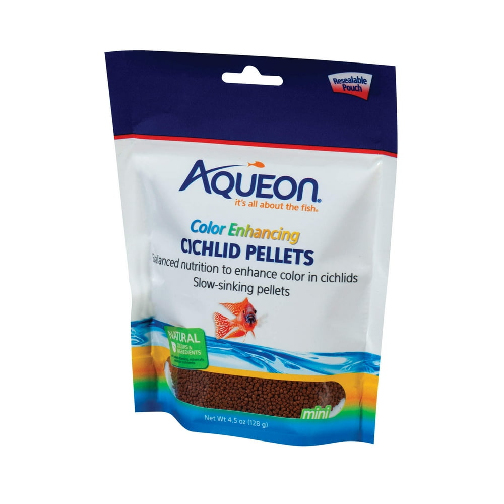 Aqueon Cichlid Color Enhancing Fish Food 4.5 ounces - Walmart.com ...