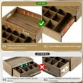 Acacia Wood Tea Bag Organizer, Extra Large Tea Storage Box with 13 ...