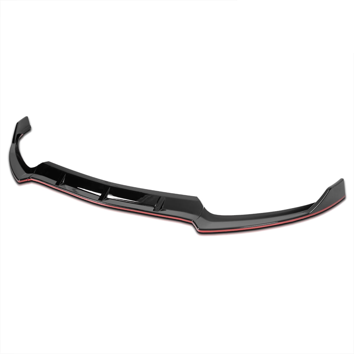 Spec-D Tuning Glossy Black Red Trim Front Bumper Lip Splitter 3PC ...