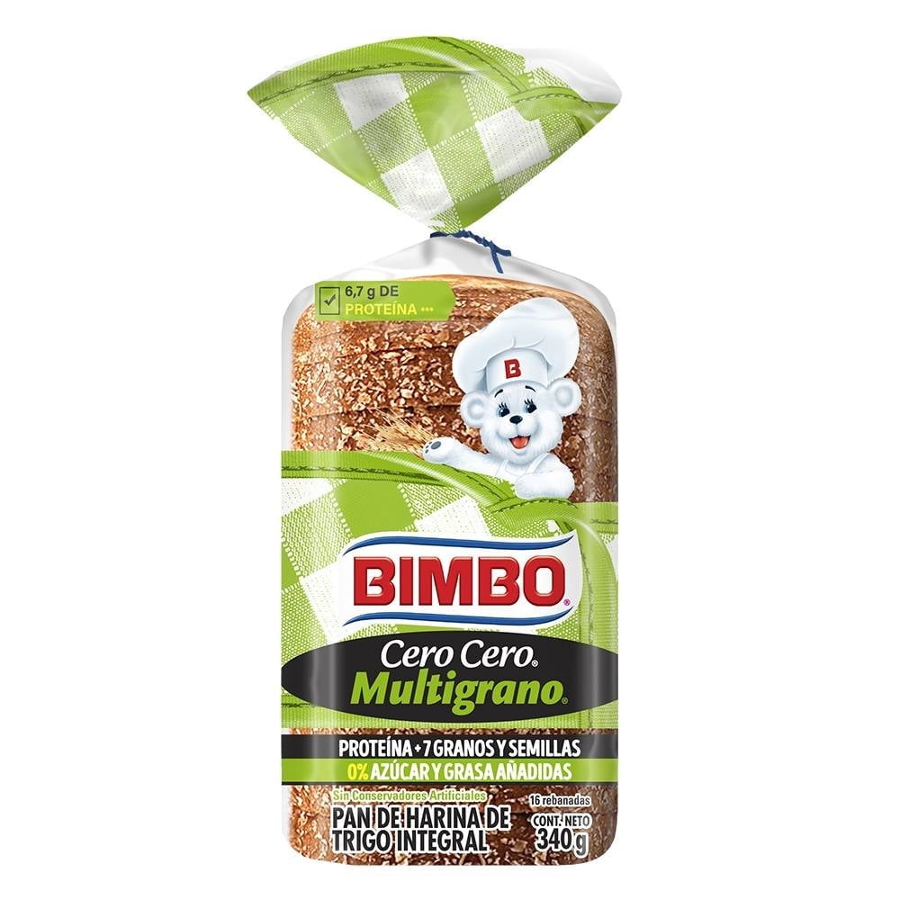 Pan Bimbo multigrano cero cero 340 g | Walmart en línea