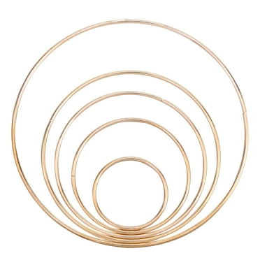 OUNONA Wooden Hoop Ring Craft Wreath Dream Catcher Rings Hoops Wood ...