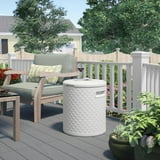 Suncast Resin Cooler Side Table with Removable Liner, 54 Qt. Capacity ...