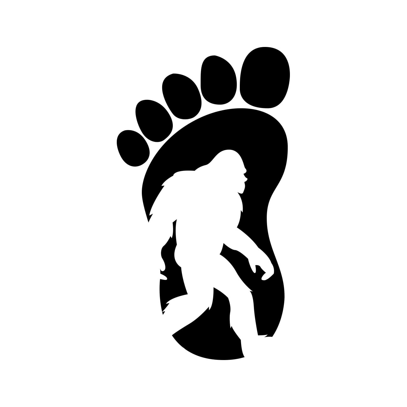 Bigfoot Foot Print Sticker Decal Die Cut - Self Adhesive Vinyl ...