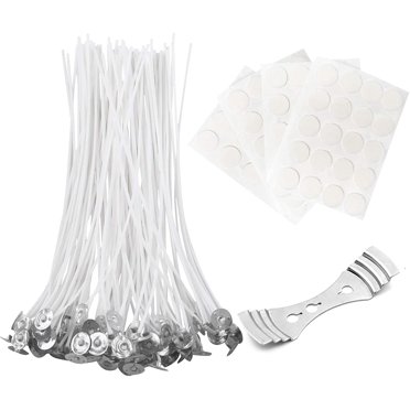 Yaley PreWaxed Wicks with Clips Large Size 9" Length 6/ Pack - Walmart.com