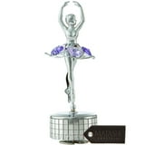 Free Shipping! Chrome Plated Silver Ballet Dancer Wind-Up Music Box ...