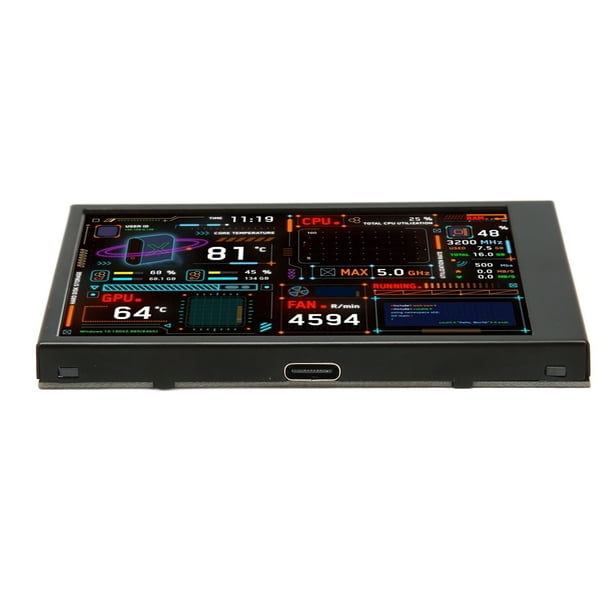 Computer Temp Monitor, PC CPU Data Monitor 3.5 Inch IPS Screen For ...