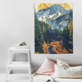 Akjvoe Mountain Tapestry Wall Hanging Forest Trees Art Tapestry Sunset ...