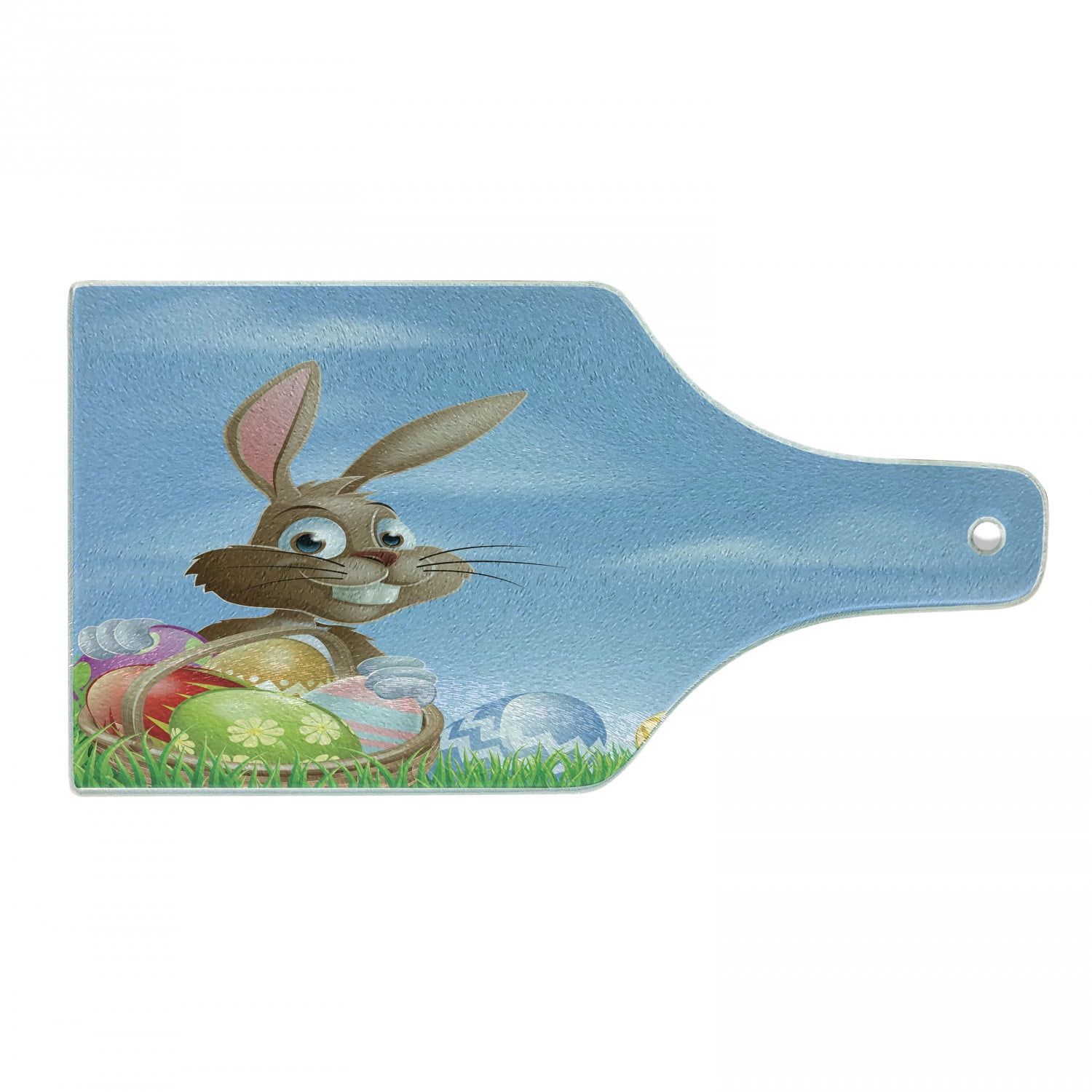 Easter Cutting Board, Painted Eggs Dots Chevron Zigzags and Stripes in ...