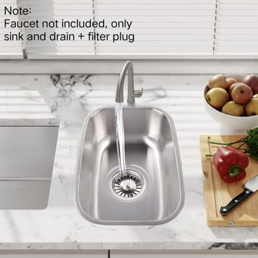 TOOL1SHOoo Small Drain Mobile RV Caravan Kitchen Sink with Cover, 304 ...
