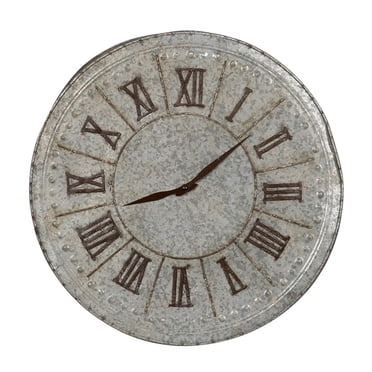 Age looking Gilbert Galvanized Clock - Walmart.com