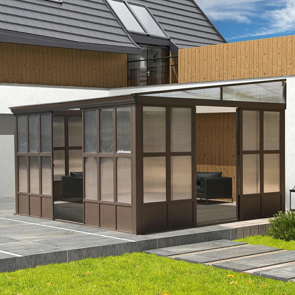 Domi Outdoor Living Solarium Mural Permanent 12x14 Pieds, Toutes ...