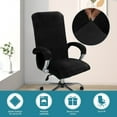 Office Chair Cover with Armrest Covers, Removable Velvet Plush Stretch ...