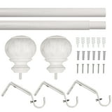Better Homes & Gardens 1 in. Whitewashed wood Poly Single Curtain Rod ...