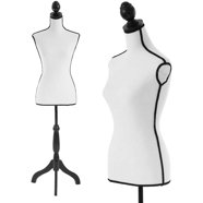 Tabletop Dress Form, Size 8 Jersey Covered Female Mannequin, Plastic ...