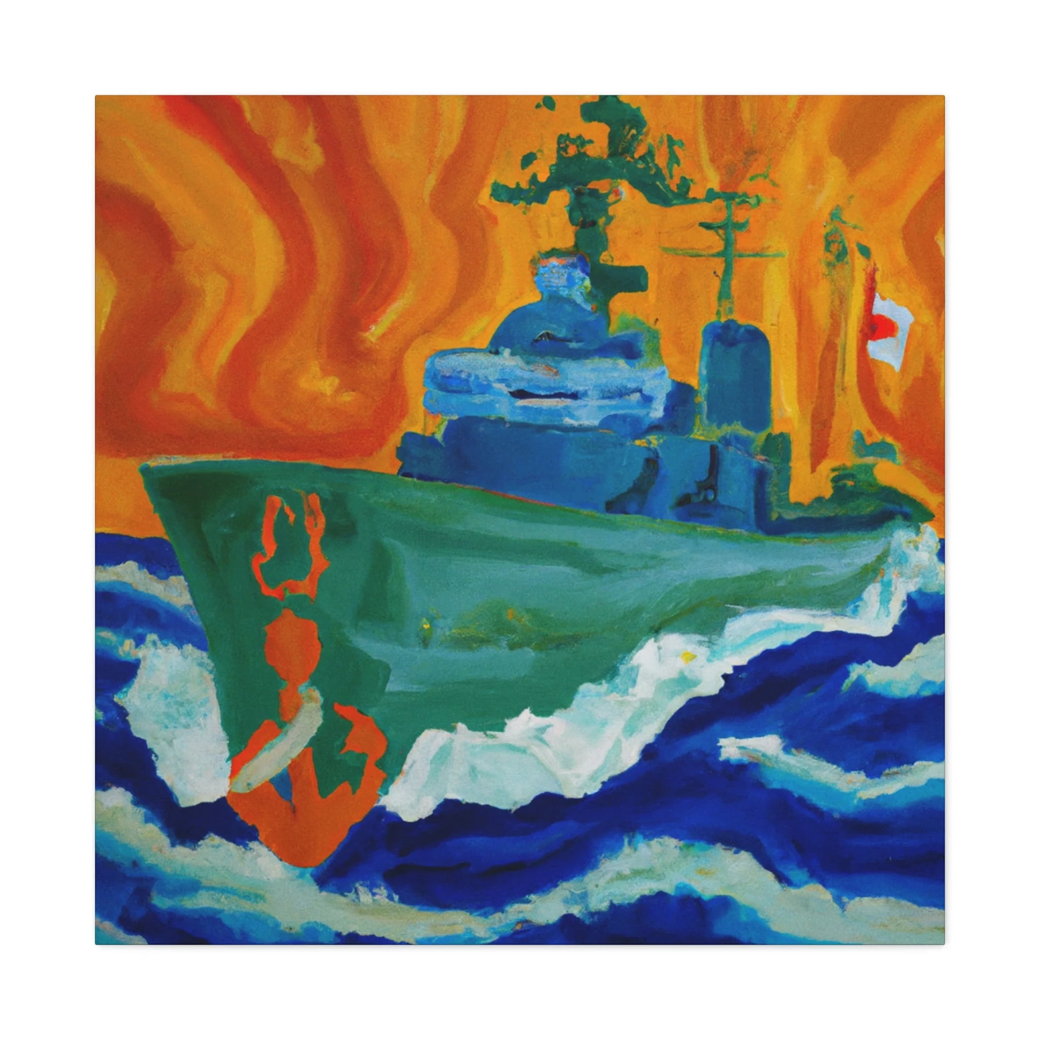 Marine Fauvist Sunset - Canvas - Walmart.com