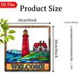 2D Flat - 1pc Lighthouse Welcome Sign - Coastal Nautical Window Garden ...