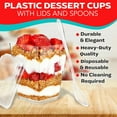 5oz Plastic Dessert Cups with Lids and Spoons - Appetizer Cups for ...