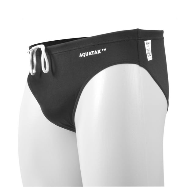 AquaTak Men's FINA Swim Racing Brief - BLACK - Walmart.com
