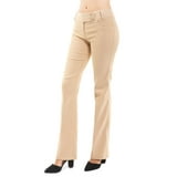 Made by Olivia Women's Contemporary Boot-Cut Office Pants Trousers ...