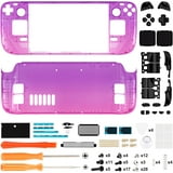 eXtremeRate Gradient Translucent Purple Rose Red Faceplate Back Plate ...