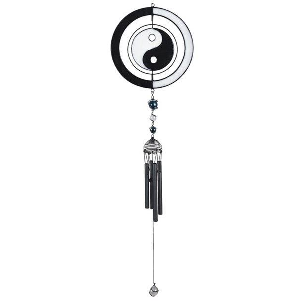 Yin and Yang 3D Rotating Circle Outdoor Wind Chime - Walmart.com ...