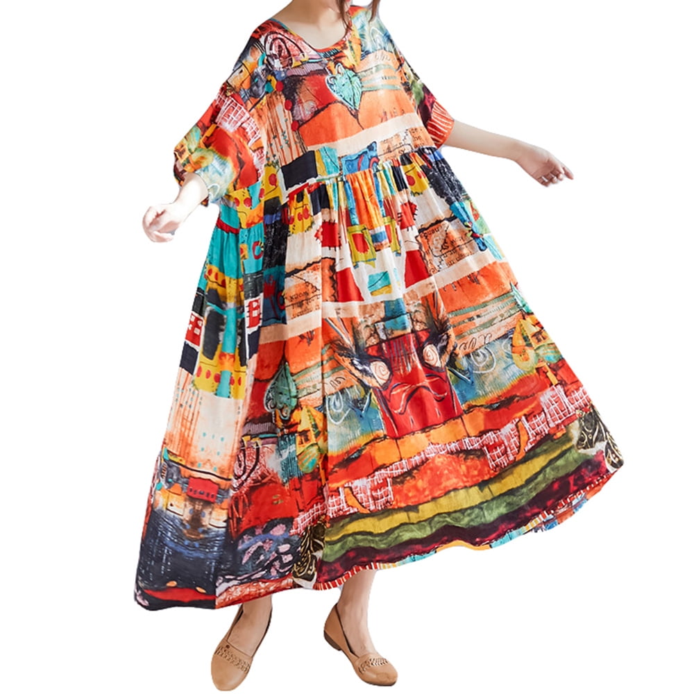 Plus Size Graffiti Dress