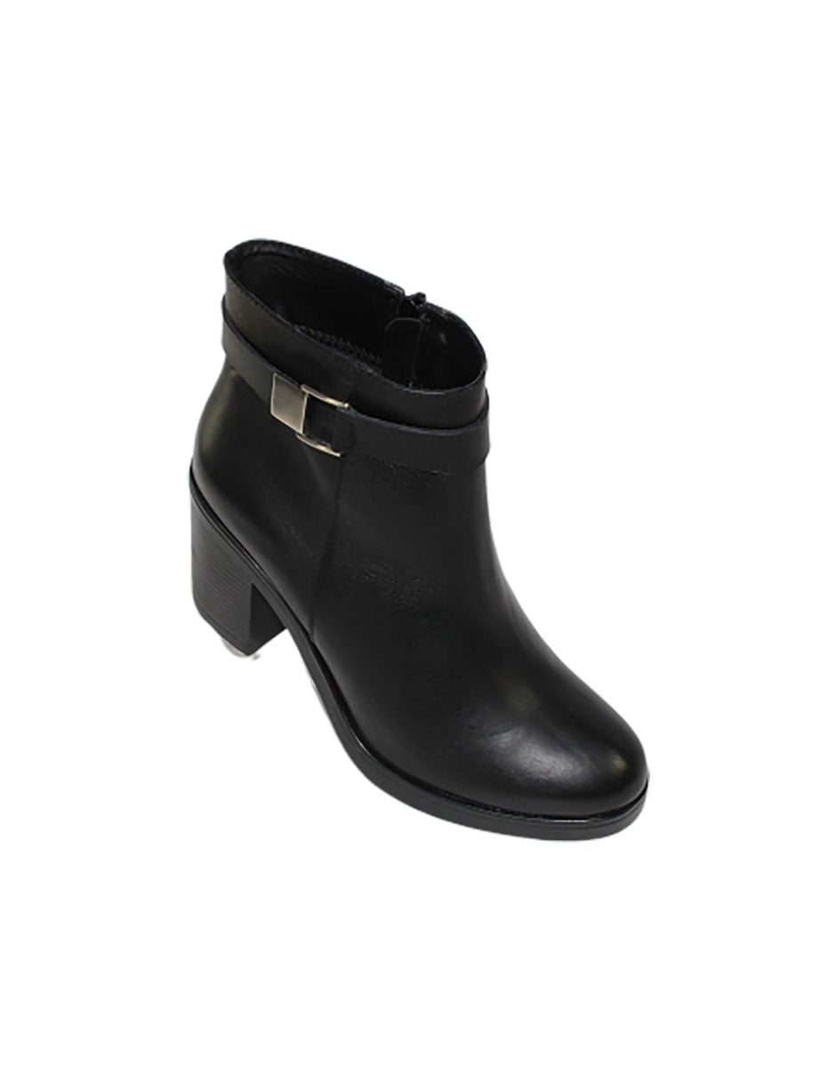 BOTINES BOTAS TACONES GIUSTO DAMA MUJER NEGRO PIEL 60222 LEON 60222p ...