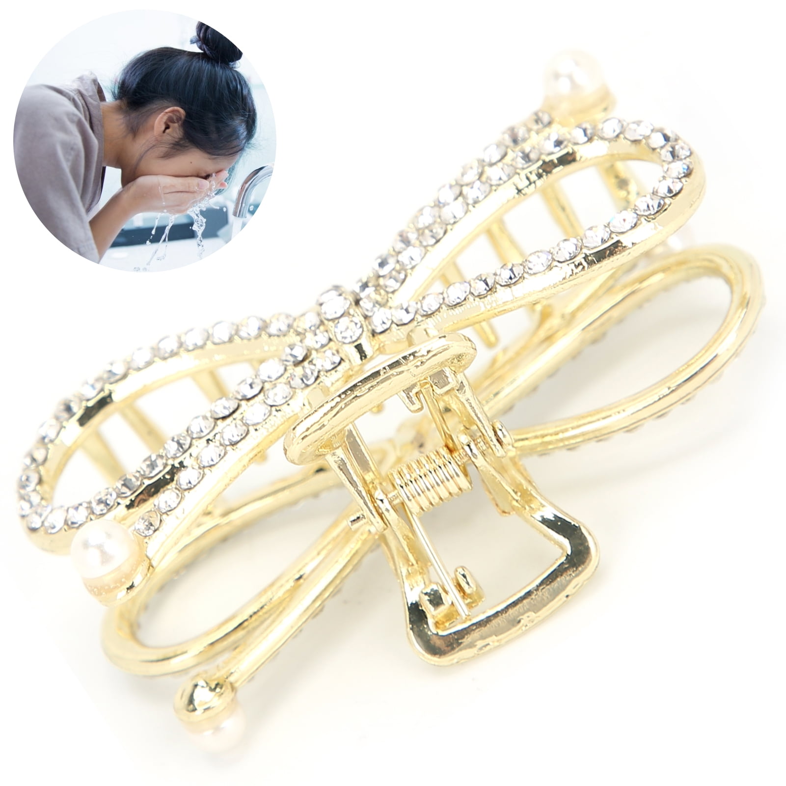 Click here for Fyydes Rhinestones Hair Claw Clips Exquisite Faux... prices