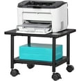 VASAGLE Industrial Mobile Printer Stand, 2-Tier Rolling Cart, Heavy ...