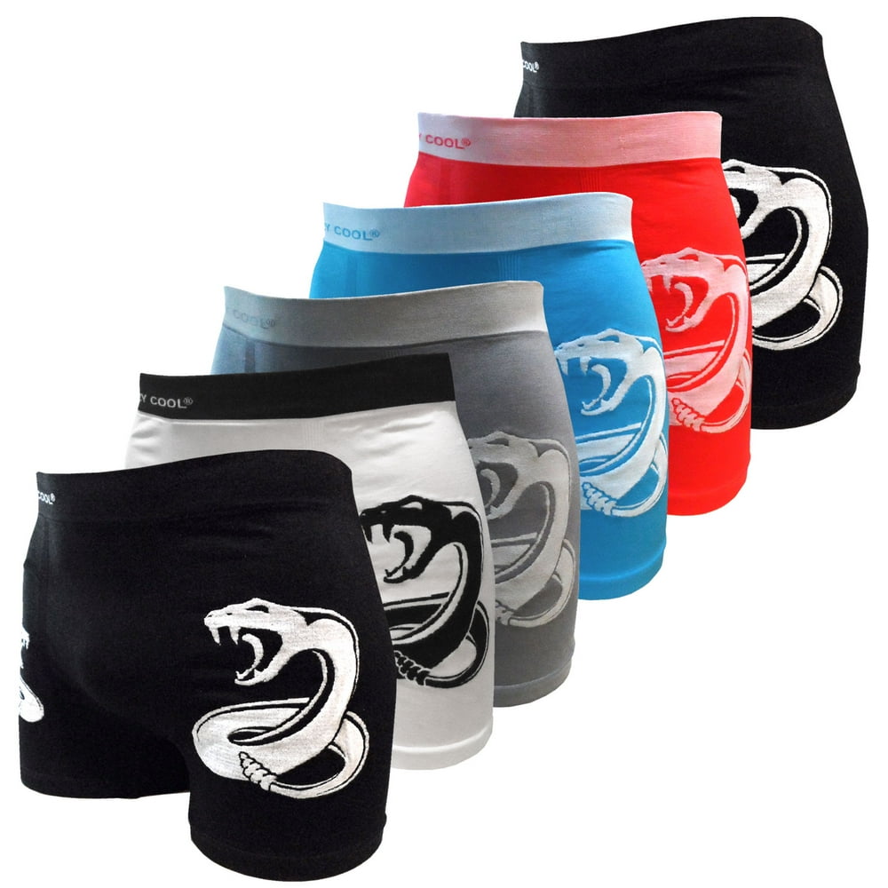 Crazy Cool - Crazy Cool Men's Seamless Boxer Briefs Underwear 6-Pack ...