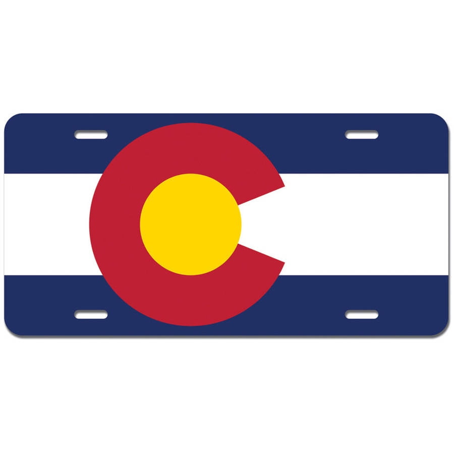 Colorado State Flag Novelty Metal Vanity License Tag Plate - Walmart ...