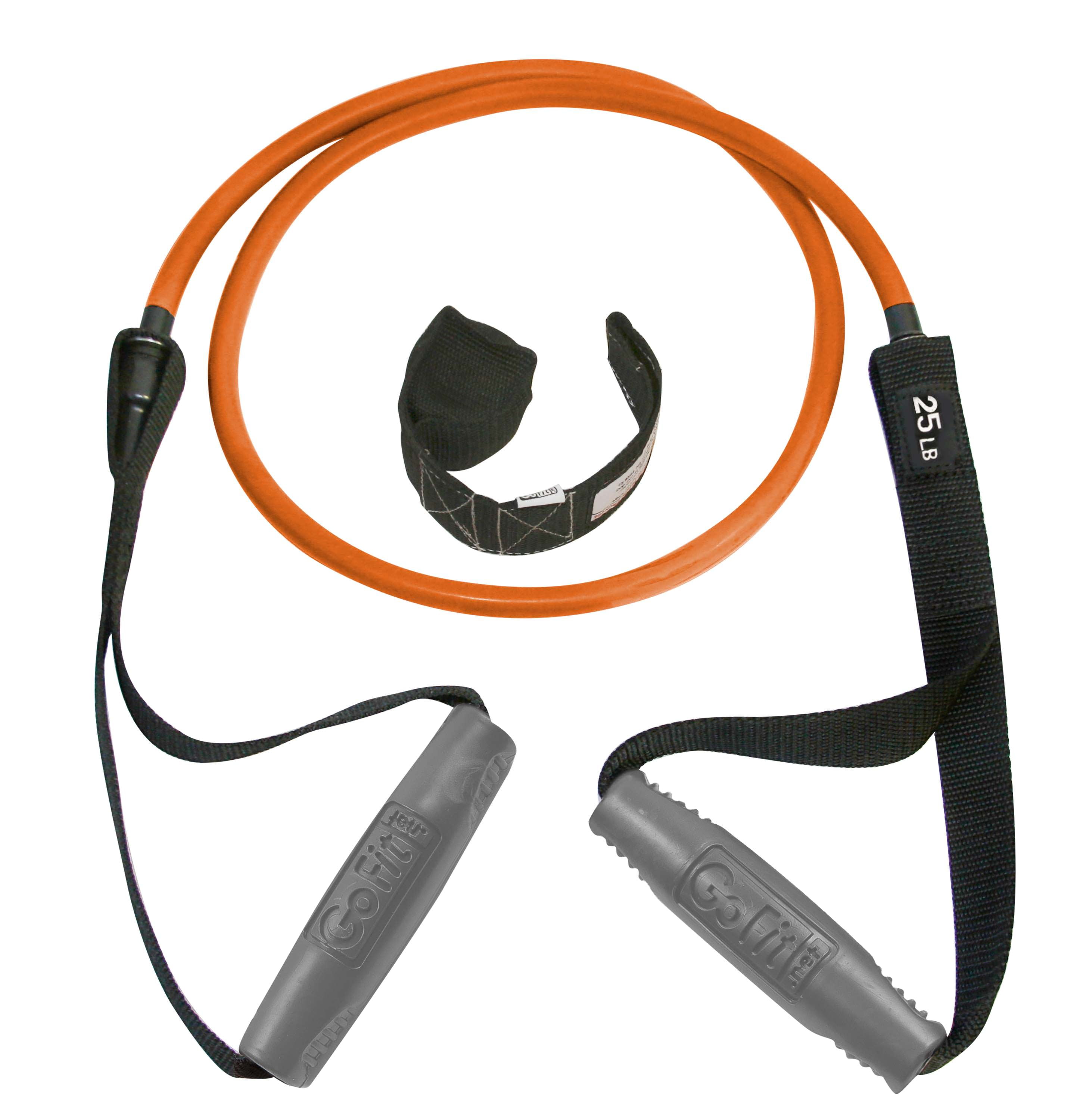 GoFit Power Tube w/ Door Anchor & Workout Poster- Orange/25lb - Walmart.com