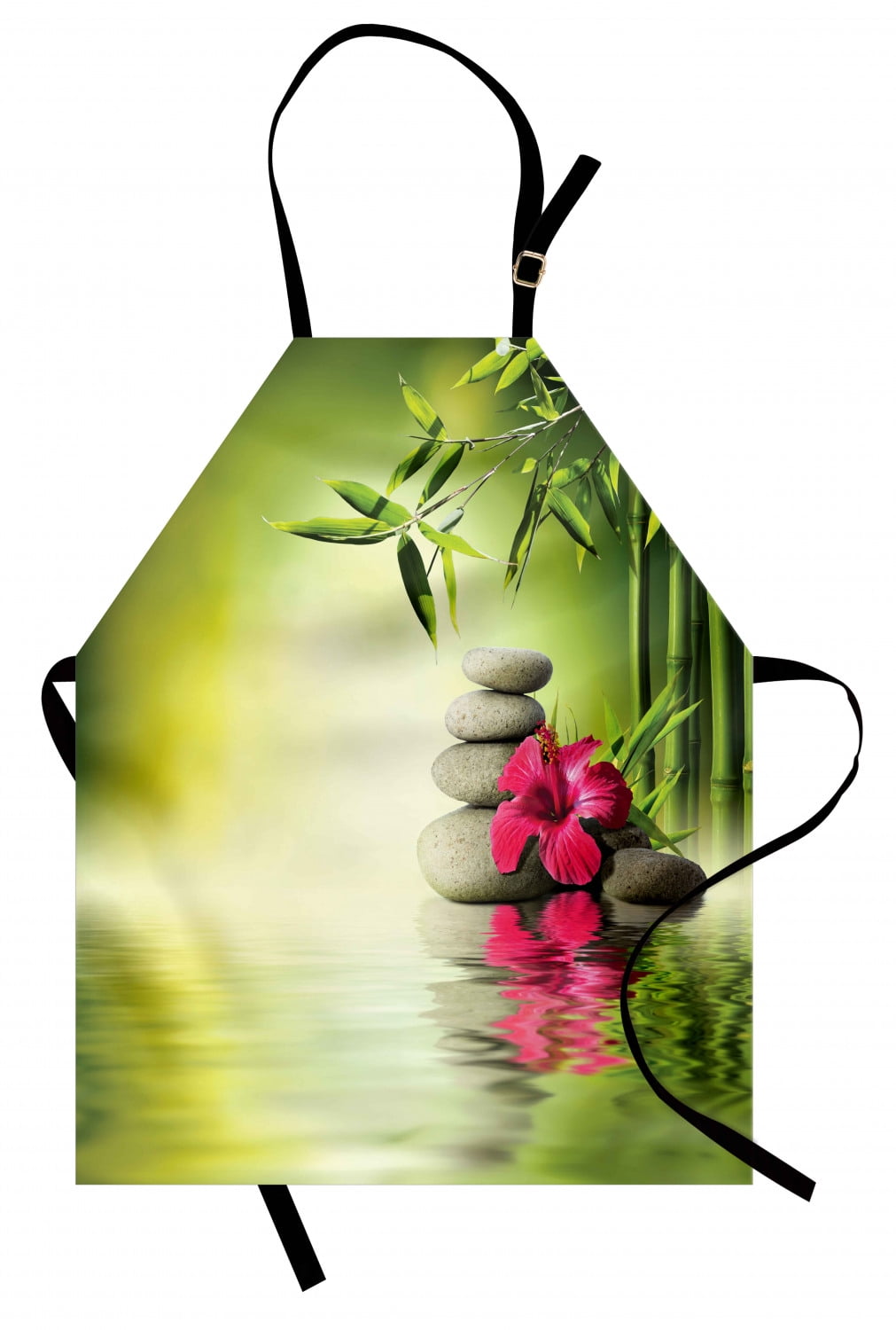 Spa Apron Stones and Bamboo Leaves on the Water Pool Meditation ...