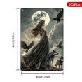 8x12 Inch Metal Wall Art, Gothic Fantasy Woman with Wolves and Ravens ...