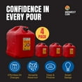 Midwest Can Company 5610 5 Gallon Gas Can Fuel Container Jugs w/ Spout (4 Pack) - Walmart.com