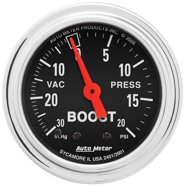 AUTO METER 4603 2-5/8IN BOOST-VAC, 30 IN. HG/30 PSI, MECH, LFG ...