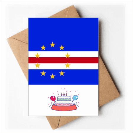 Cape Verde National Flag Africa Country Happy Birthday Greeting Cards ...