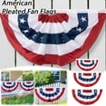 American Pleated Fan Flag Patriotic USA Bunting Banner Red White Blue ...