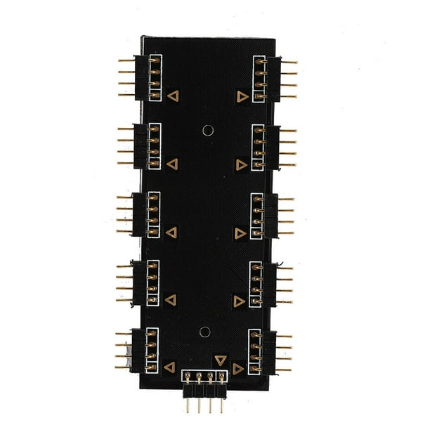 10-channel PC RGB Hub, Motherboard RGB Hub, Practical 12V 4-Pin/ 5V 3 ...