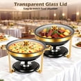 6QT Chafing Dish Buffet Set 1/2/4/6 PACK, Maifanite-Coated Black Gold ...