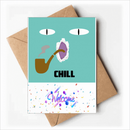 Blue Emotion Chill Smoke Cat Welcome Back Greeting Cards Envelopes ...