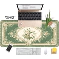 Blue Retro Spring Extended Gaming Mouse Pad 35.4x15.7Inch Large Desk ...
